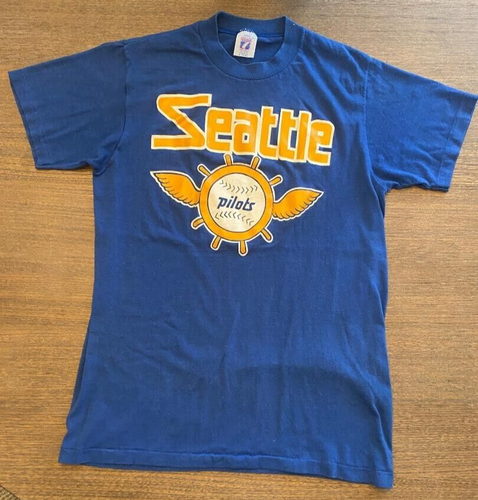 1969 Seattle Pilots Baseball Vintage Adult Size Medium 38-40 T-Shirt ...