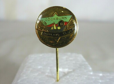 VINTAGE "COCKBURN BOWLING CLUB " PIN BADGE, LAWN BOWLS | eBay