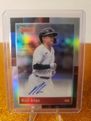 2022 Donruss Optic Nick Allen AUTO Silver Prizm 1988 Retro Oakland ...