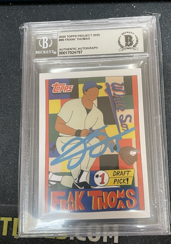 2020 Topps Project 2020 Frank Thomas Autograph Card #96 BAS 10 (Light ...