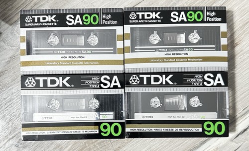 Lot If 4 New Sealed TDK SA90 Audio Cassette Tapes High Bias | eBay