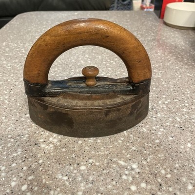 Antique Primitive Cast Iron Clothing Iron with Extra Handle Rough | eBay