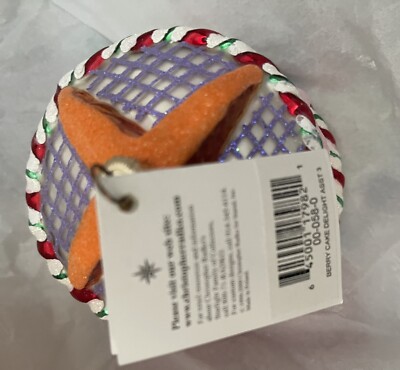 Radko BERRY CAKE DELIGHT ASST 3 Glass Ornament 3.5" Tall with Hang Tag ...