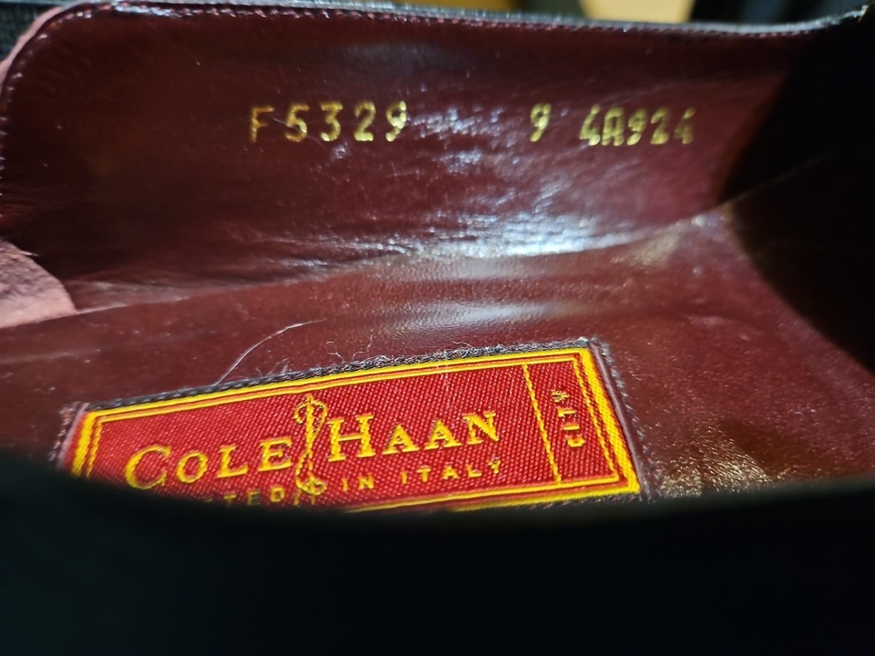 Vintage Cole Haan Black Leather Loafers Made in Italy Size 9 AAAA ...