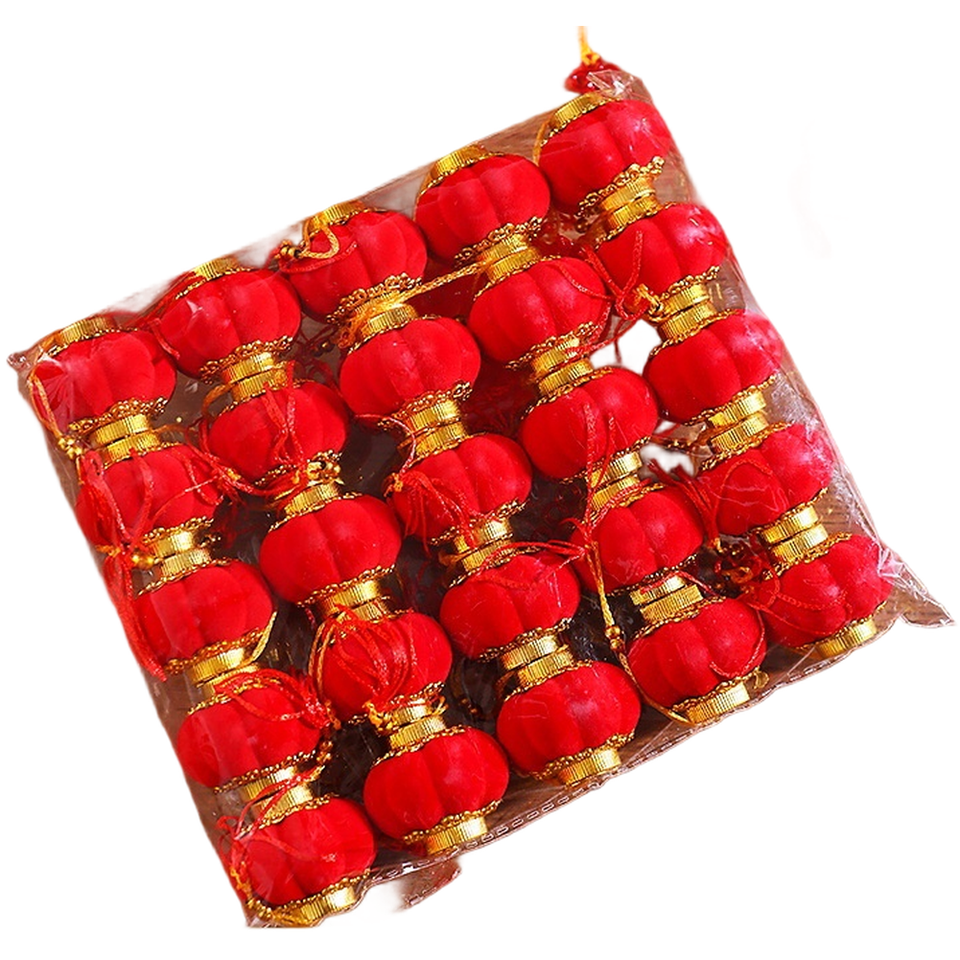 Chinese New Year Decoration Festive Party Decor Red Round Lantern ...
