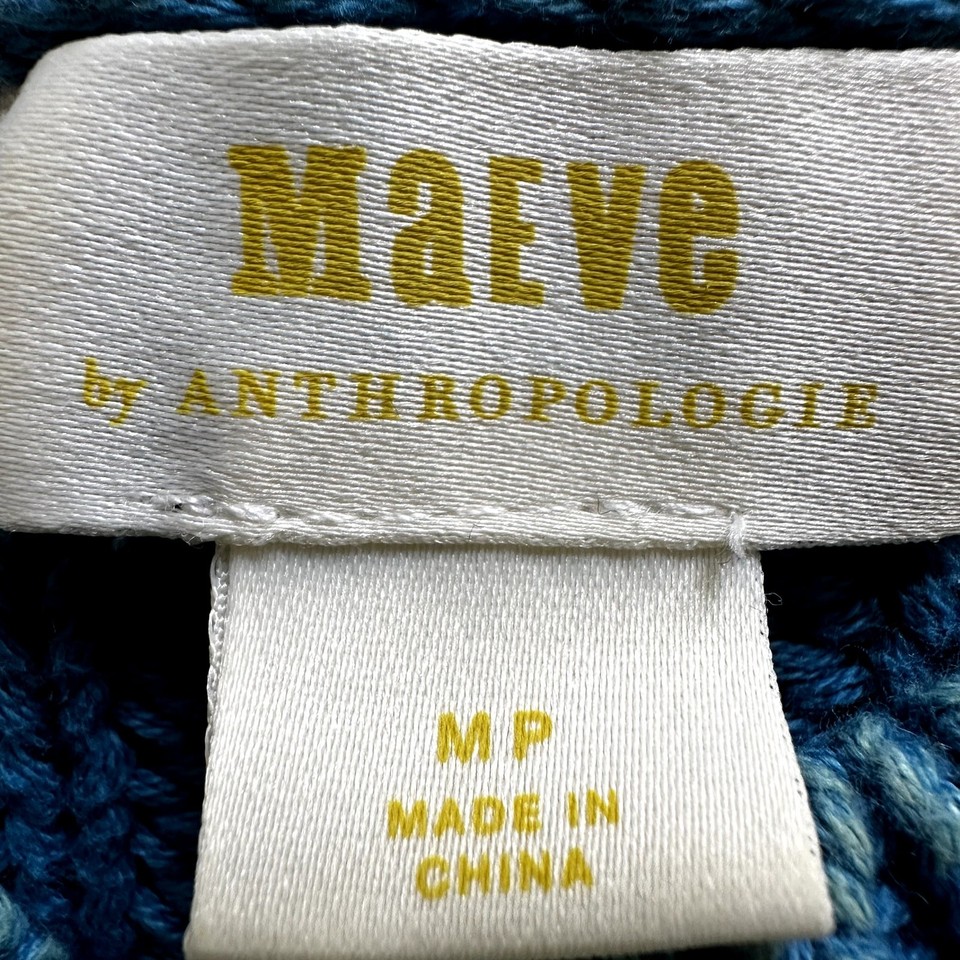 Anthropologie Maeve Mackenzie Sweater Raglan Pullover Crew Neck Cotton ...
