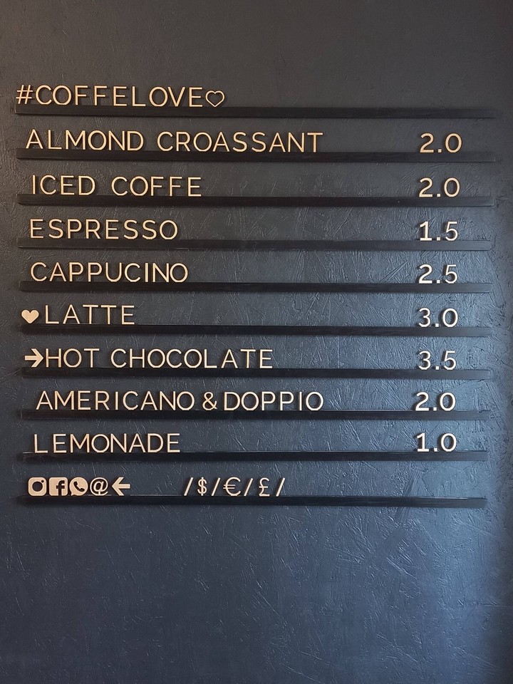 Light Wooden Letter & Black Wooden Rails Menu Board, Changeable Letter ...