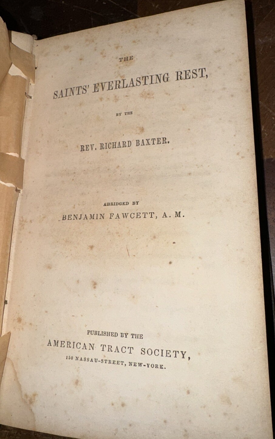 Baxter's Saints' Everlasting Rest, 1864, Rev. R. Baxter, Religious ...