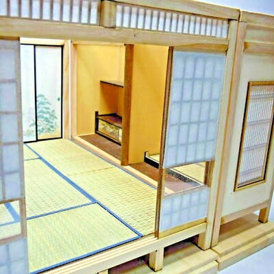 Doll House Miniature Japanese Style Model Kit Kyoto Figure Handcraft ...