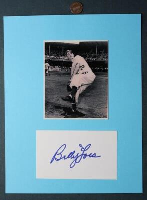 1950-56 Brooklyn Dodgers Star Billy Loes signed autograph & photo set ...