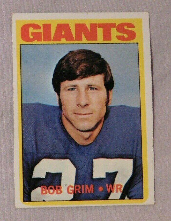 1972 Topps Bob Grim Giants #76 Football Card vg/ex | eBay