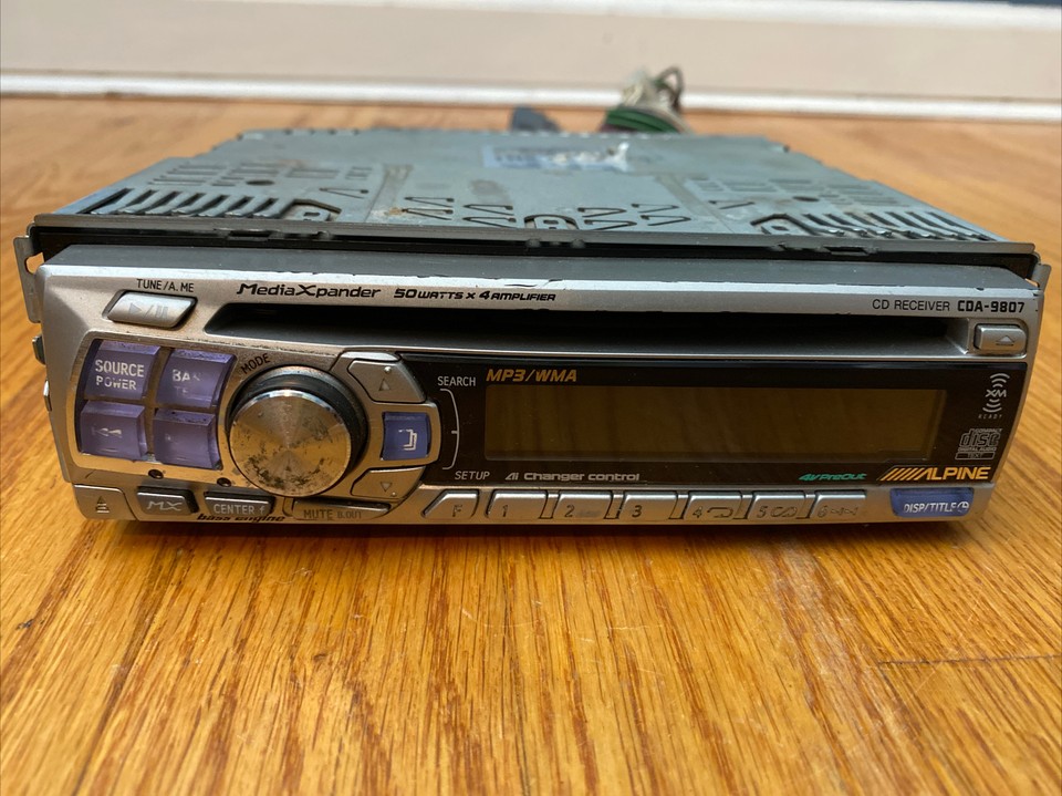 Vintage Alpine Car CD Player Receiver MP3 CDA-9807 50W Old School Audio ...