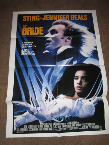 THE BRIDE original MOVIE POSTER 1985 STING like Frankenstein | eBay