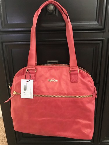 KIPLING Jessica Mink Pink Coral Crack Bag Crossbody | eBay