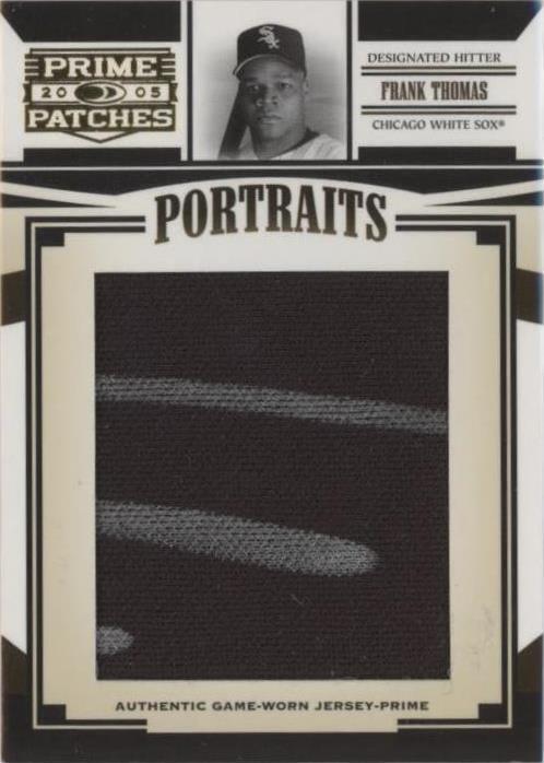2005 Donruss Prime Patches - Portraits Frank Thomas #P-6 Jumbo Jerseys ...