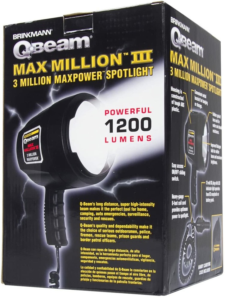 800-2301-0 Max Million III with 12V DC Charger Halogen Bulb Spotlight ...