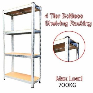 (1500 x 750 x 300) mm heavy duty boltless metal steel shelving shelves ...