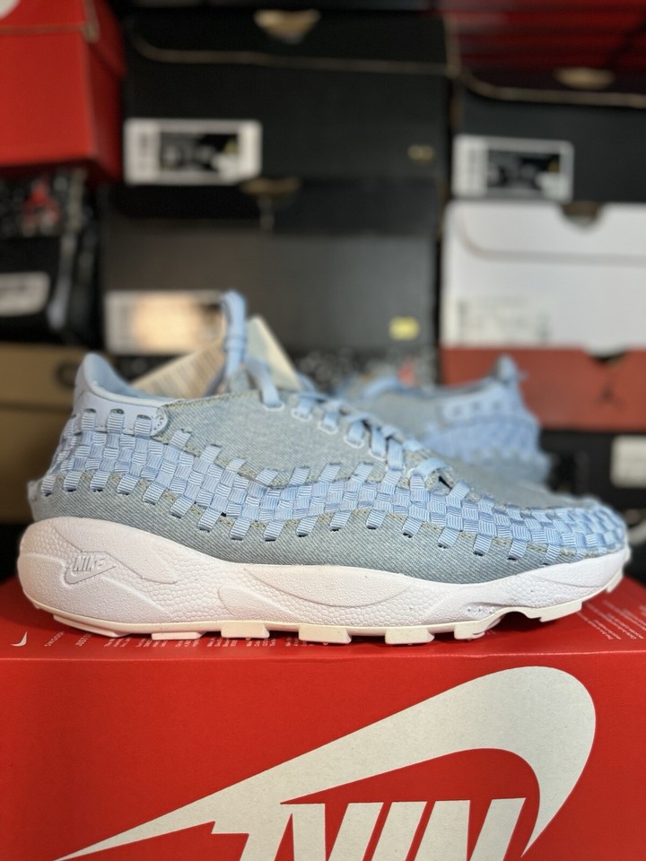 Nike Air Footscape Woven Washed Denim Ice Blue BRAND NEW Size 11 Women ...