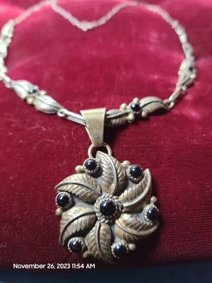 Native American Frances Begay Sterling Necklace and Pendant Signed ...