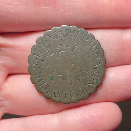 Love Token Engraved Date "1795" Name Flower England Richardson Good ...