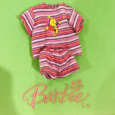 Barbie Flashlight Fun 1997 STACIE Pink Stripe Shorts & Shirt Top Winnie ...