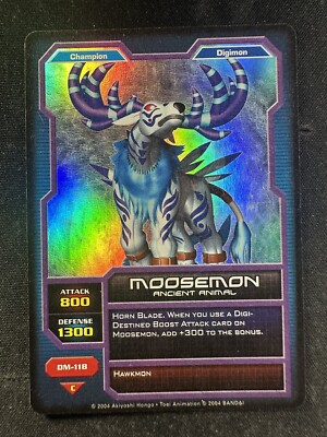 2004 Digimon CCG DM-118 Moosemon Unlimited Hybrid Warriors Common Foil ...