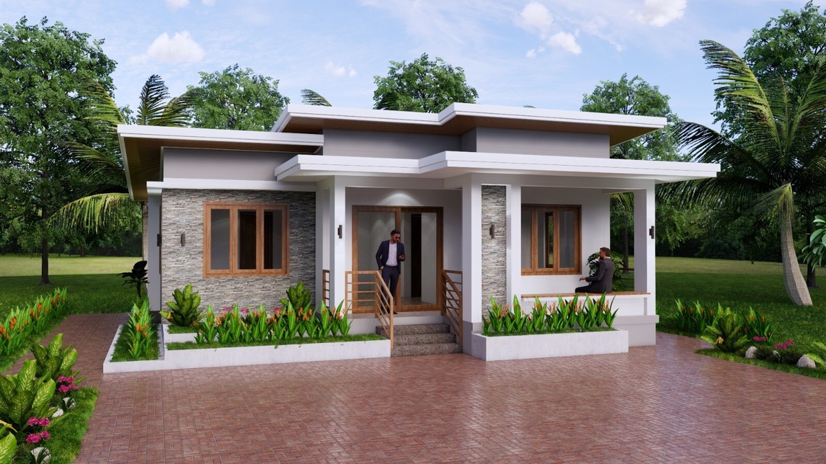 Narrow Double Shed Roof House 8.25mX6.25m (51.7 Sq.m) Small Shed Roof