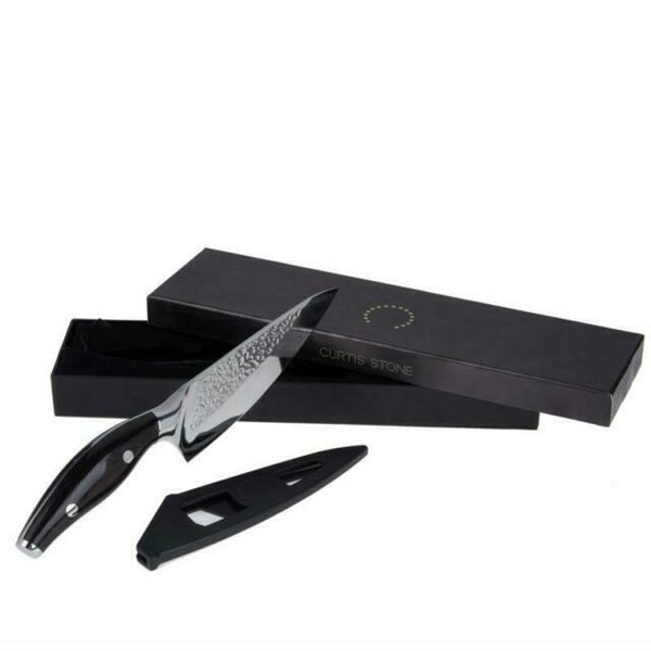 Curtis Stone Samurai Series 6" Hammered Chef's Knife - Black/Silver ...