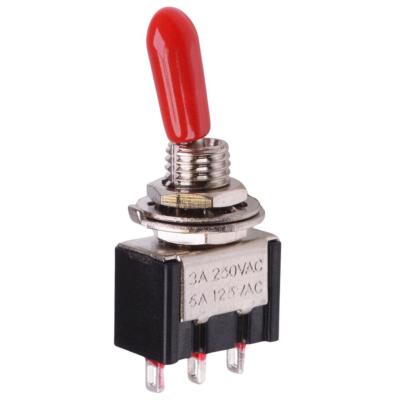 On-On Miniature Toggle Switch with Red Boot Cover Mini SPDT | eBay
