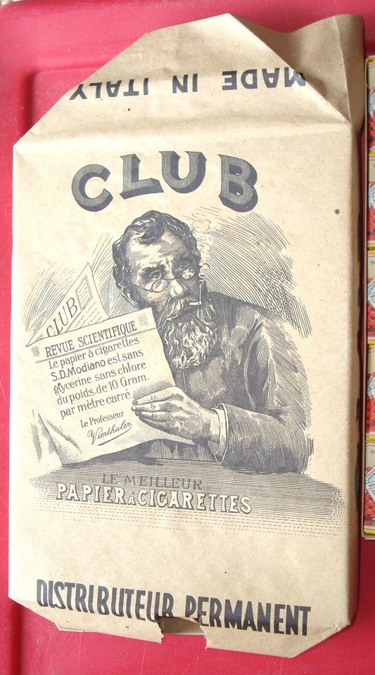 1 Box NOS Modiano Club Square Italy Rolling Papers 60 Packs NO GUM Rare ...