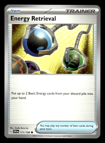 Pokemon TCG Scarlet and Violet Energy Retrieval # 171 Base Set Common ...