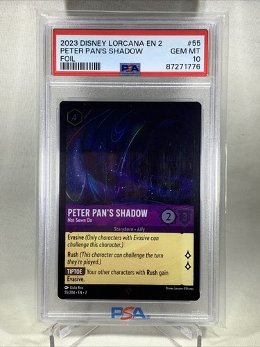 Peter Pan's Shadow Cold Foil Disney Lorcana TCG Non Foil #55 PSA 10 ...