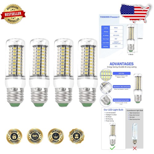 Energy-Efficient LED Bulb 4-Pack for Sub-Zero Fridges - 7006999 Part ...