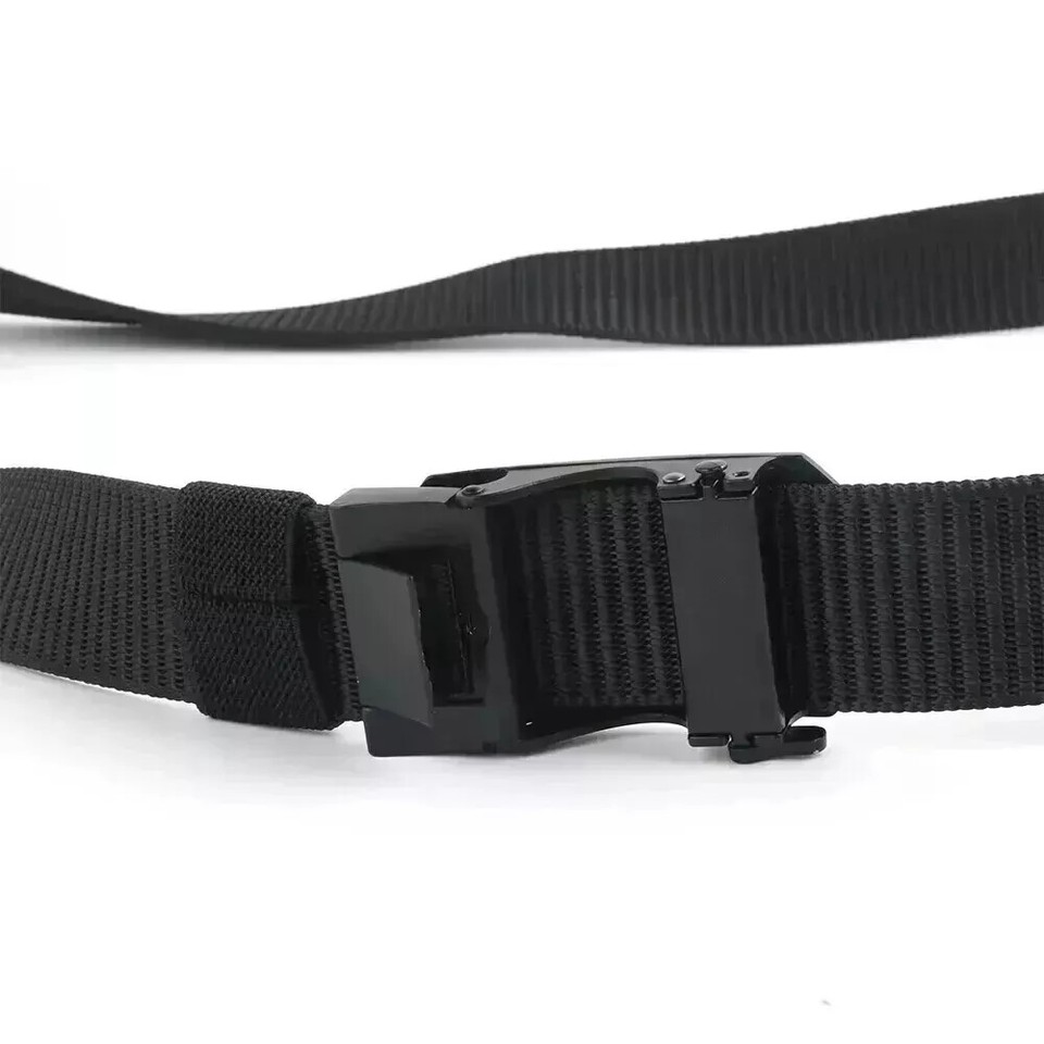 Men's Ratchet Belt Nylon Web Belts with Automatic Slide Buckle Tactical ...