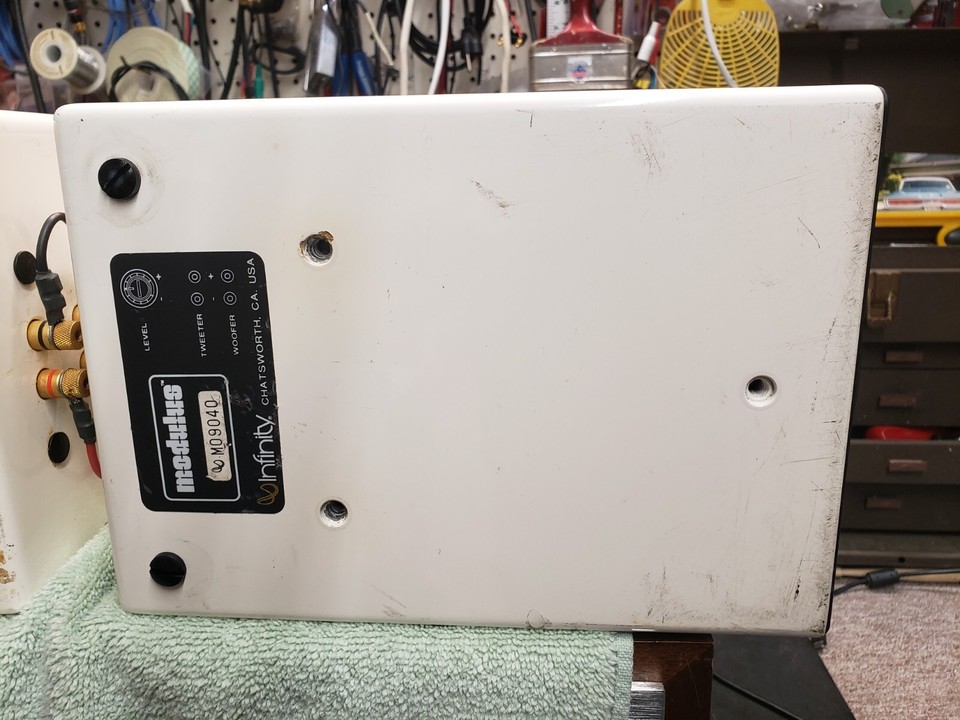 Infinity Modulus speakers White Piano Finish. monitors. | eBay