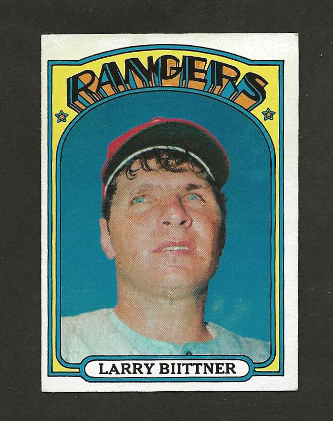 1972 TOPPS BASEBALL CARD # 122 LARRY BIITTNER Texas Rangers ex | eBay