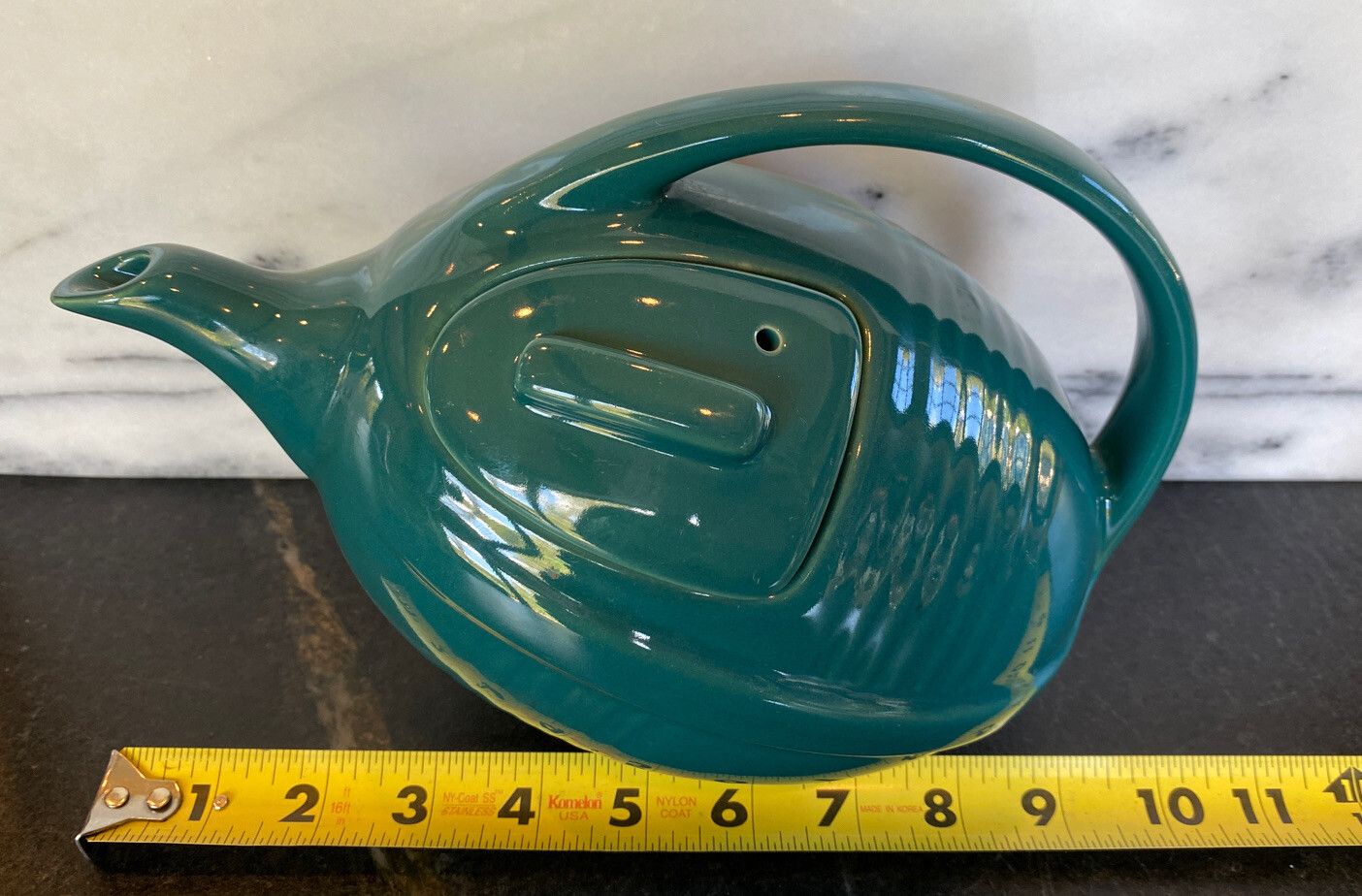 Antique Vintage? Hall Football Teapot *As Found* Teal Blue Green | eBay