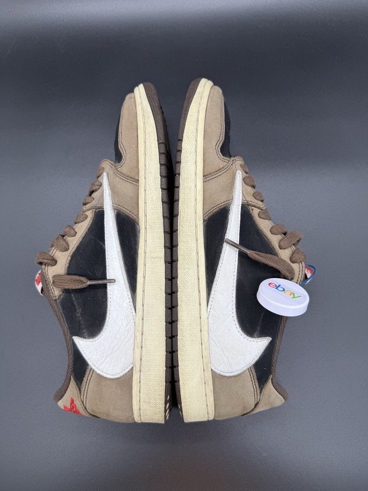 Nike Travis Scott X Air Jordan 1 Low Eu 45,5 US 11 .5 Black Dark Mocha ...