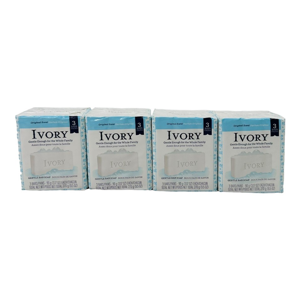 12 Bars Ivory Bar Soap Original Scent Gentle Bar Soap 3.17oz Bars | eBay