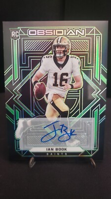 2021 Obsidian Football Ian Book Rookie Auto /50 Green Etch | eBay