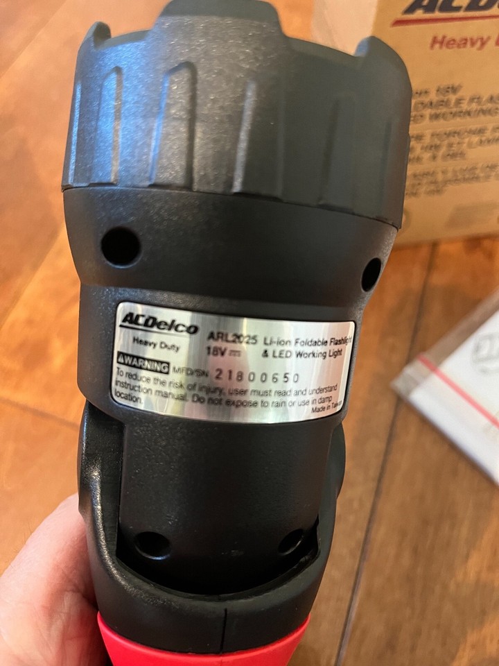 ACDelco Heavy Duty 18V 4.5" Angle Grinder & Flashlight Combo, tool only ...