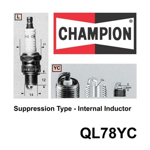 6x CHAMPION Performance Driven Quality Marine / Motorcycle Spark Plug # ...