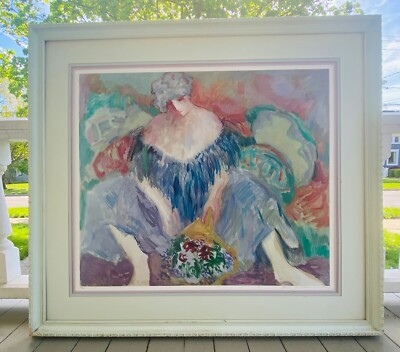 Barbara A. Wood "Blue Lady" 1989 Limited Print 214/975 Signed | eBay