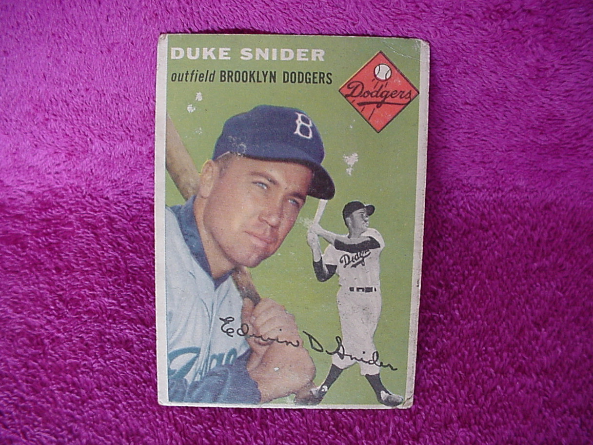 Topps baseball card Duke Snider 1954 #32 | eBay