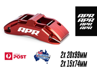 4x APR Premium Brake Caliper Sticker Decal WHITE | eBay