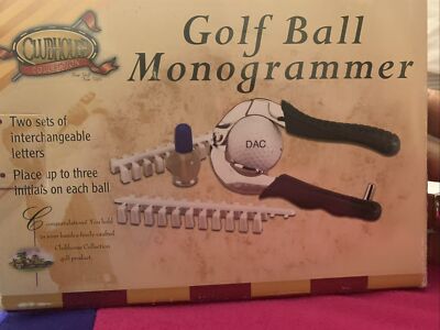 Clubhouse Collection Golf Ball Monogrammer | eBay