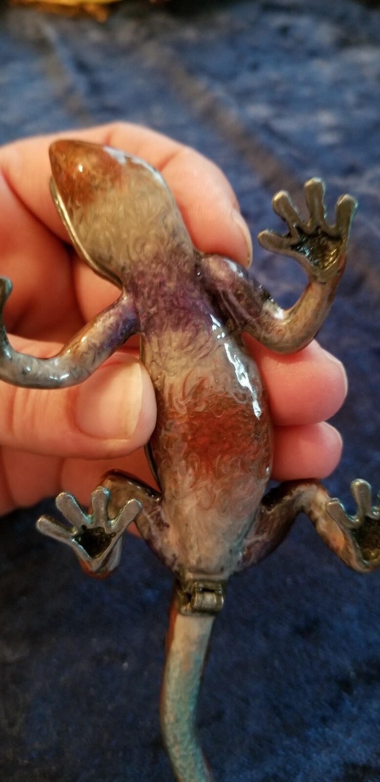 Jere Jeweled Lizard Trinket BoxSwarovski tail? | eBay