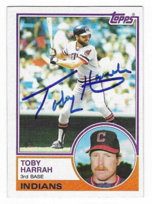 TOBY HARRAH 1983 TOPPS AUTOGRAPHED SIGNED # 480 CLEVELAND INDIANS | eBay