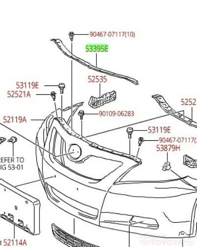 Genuine Toyota Parts 53395-06010 Hood to Front Bumper Panel | eBay