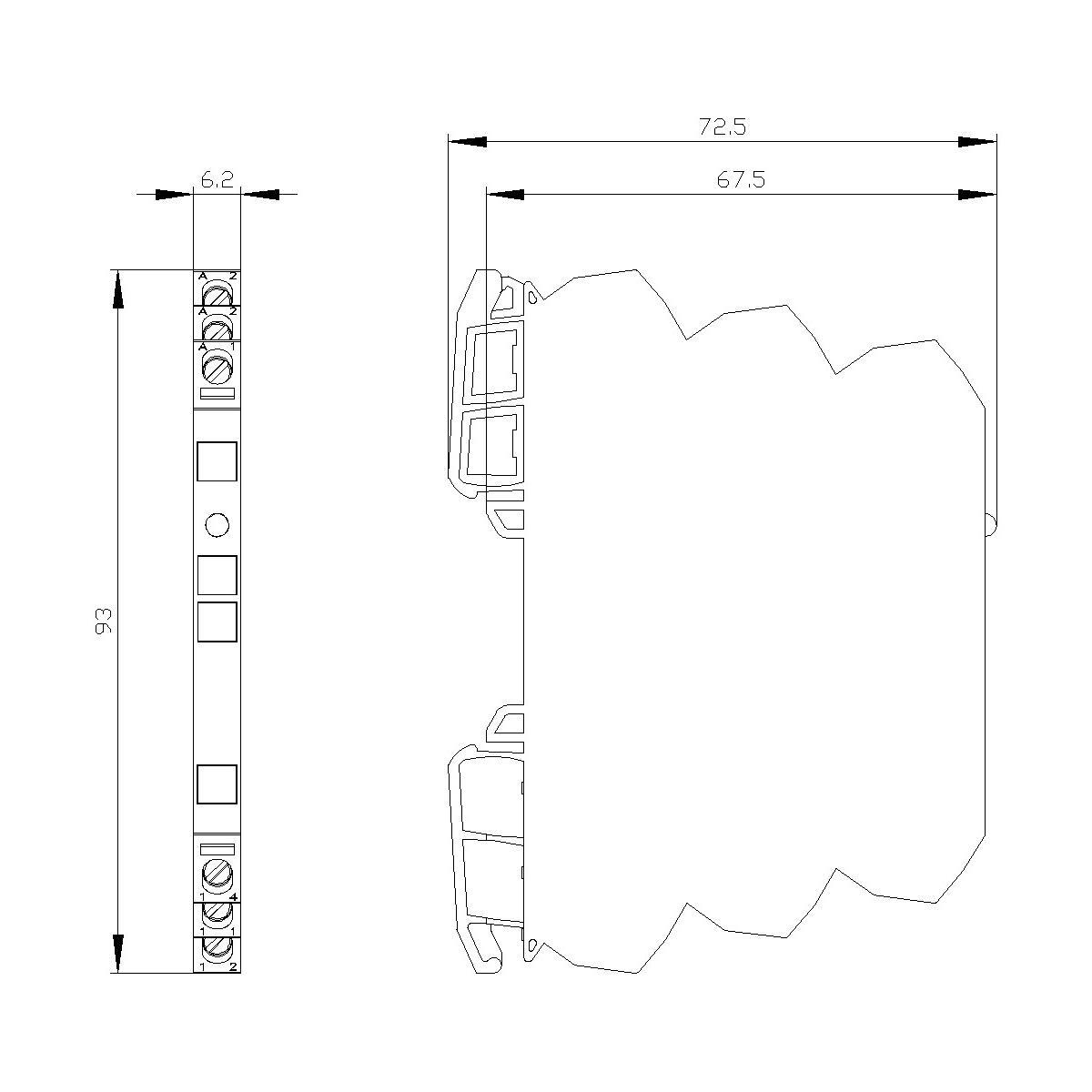 Siemens 3RQ3018-1AB00 Ausgangskoppelglied, Relaiskoppler, 1 Wechsler, 1 ...